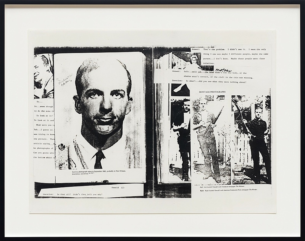 The Lee Harvey Oswald Interview — Lutz Bacher — Exhibitions — Galerie ...